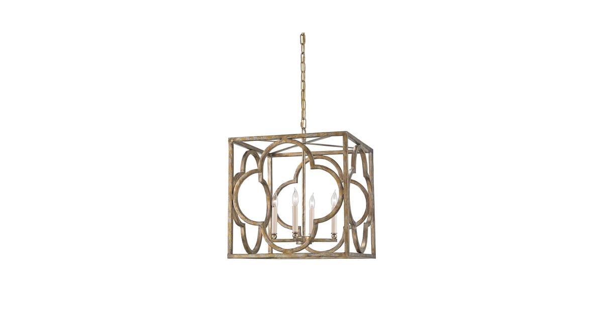 Currey and Company 9360 Cosette 4 Light 18" Wide Single Pendant ...