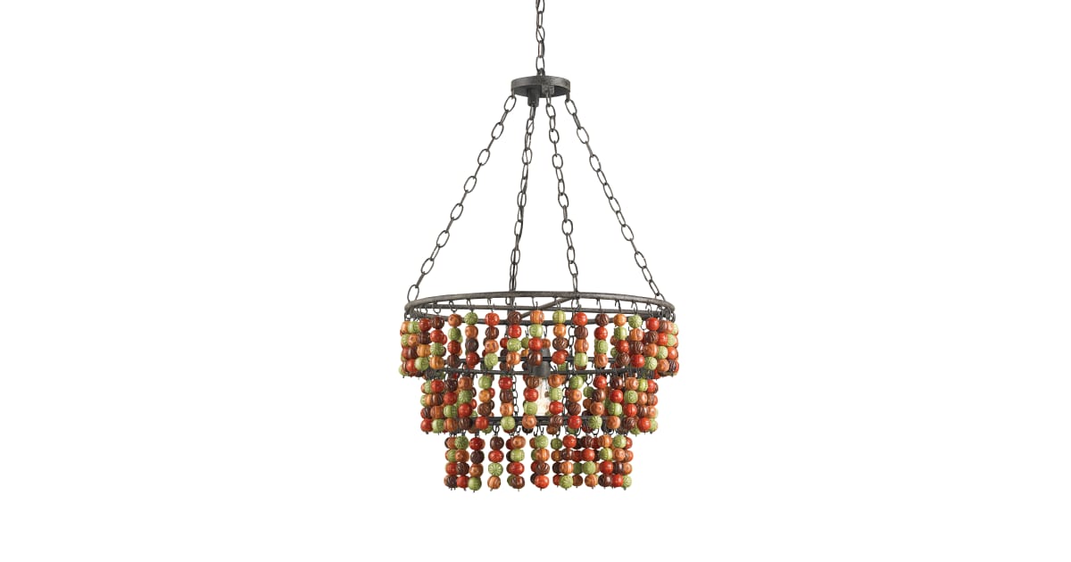 Currey and Company 9911 Leo 1 Light Pendant with Suspended Beads and ...