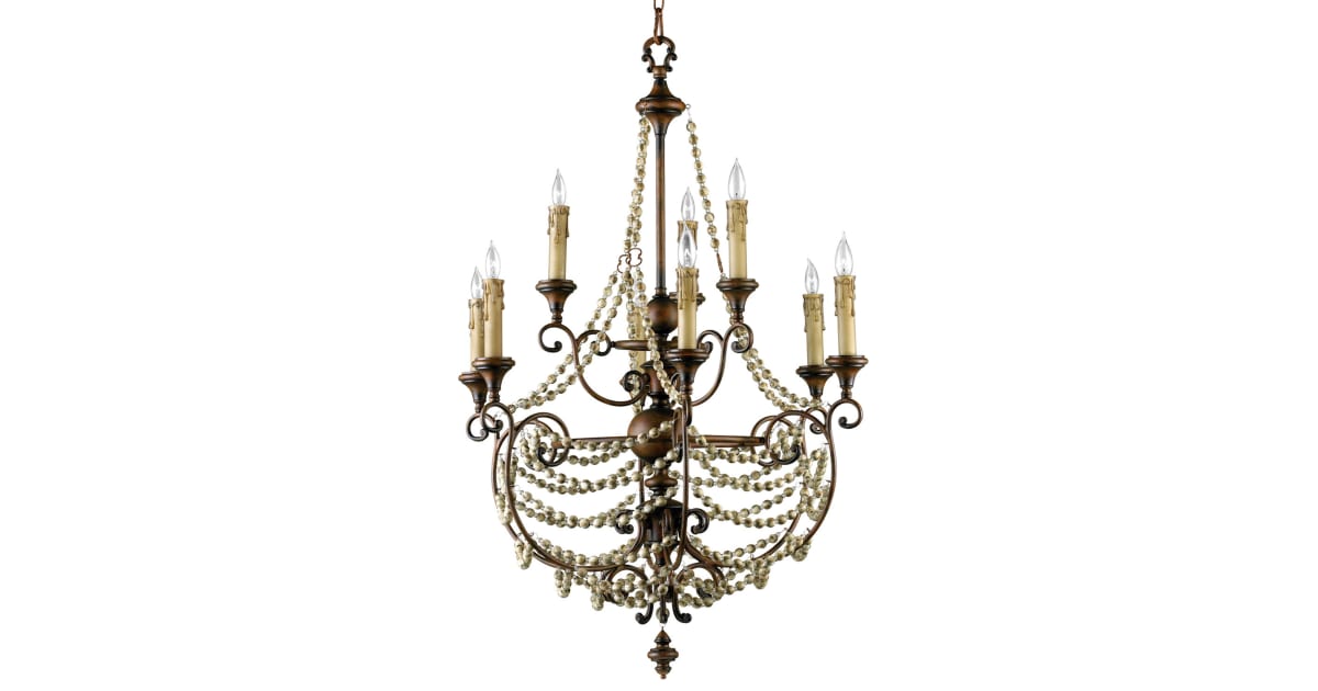 Cyan Design 03012 Meriel 9 Light 31" Wide Taper Candle Chandelier ...