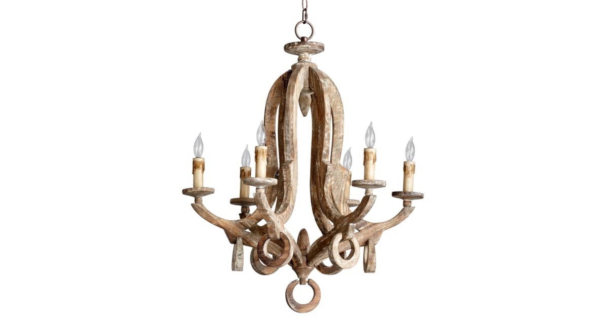 Cyan Design 05147 Galleon 6 Light 26" Wide Taper Candle Chandelier ...