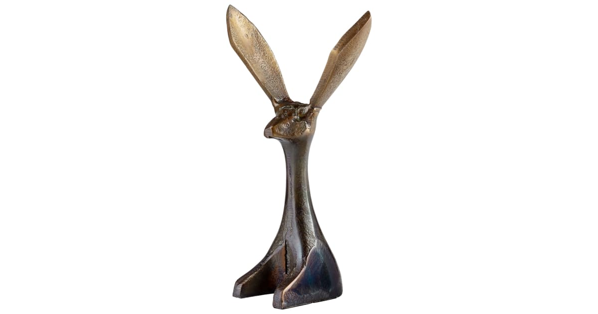 Cyan Design 08894 Ear That Aluminum Rabbit Statue | Ferguson Home