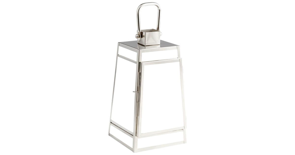 Cyan Design 09744 Paulus Glass and Stainless Steel Lantern Candle ...