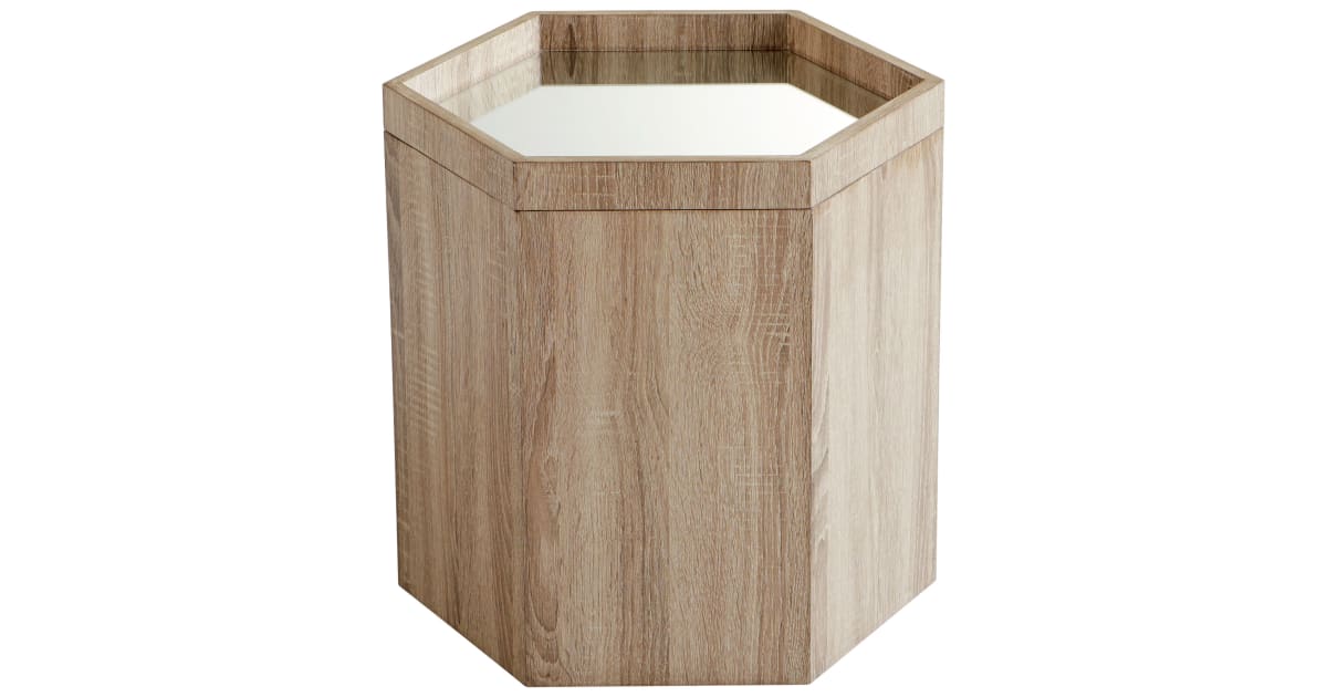 Cyan Design 09887 Honeycomb 18-1/4" Wide Glass Top Wood Tray Table ...