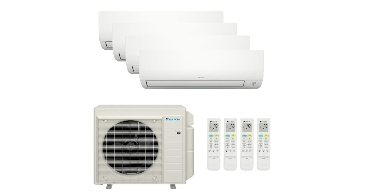 Daikin 4MXM36AVJU9 3-CTXV07AVJU9 FTXV12AVJU9 MXM 34.2K BTU Cooling ...