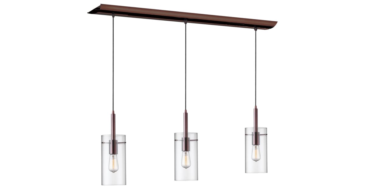 Dainolite 3963-3HP-OBB Nostalgia 3 Light 35" Wide Linear Pendant with ...