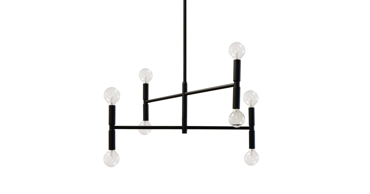 Dainolite AVA-188C-MB Ava 8 Light 18" Wide Chandelier | Ferguson Home