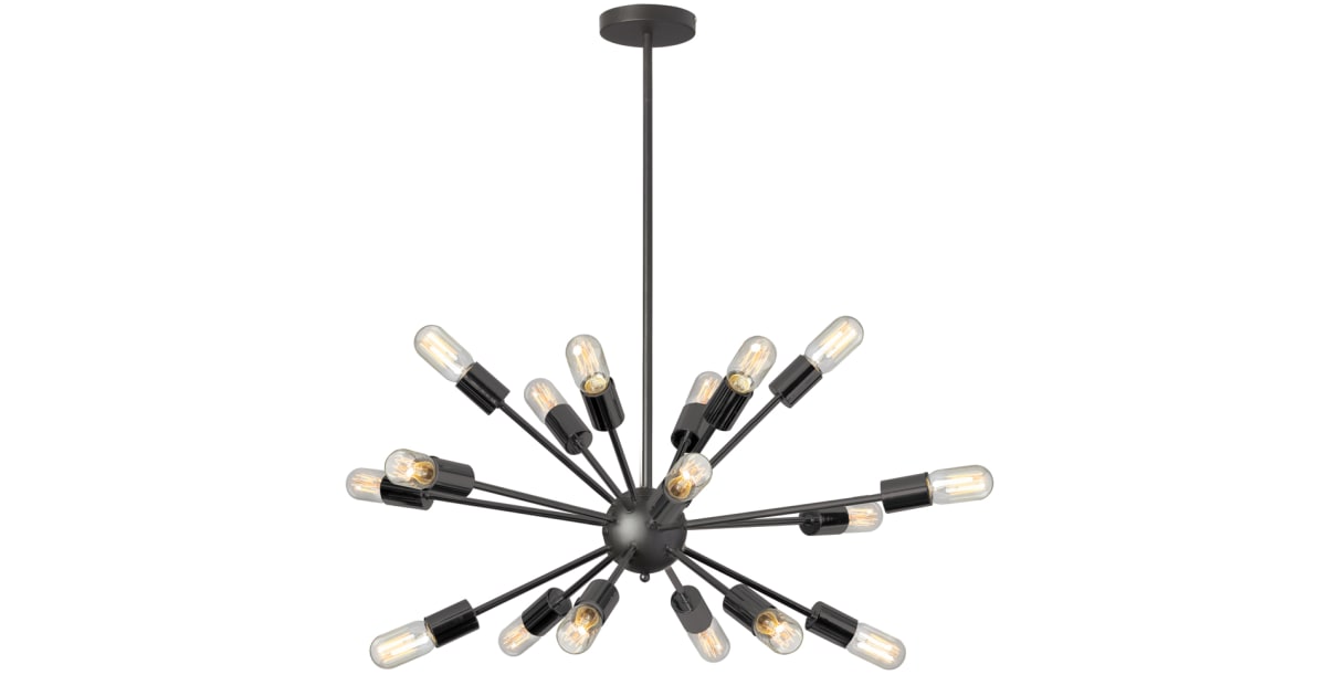 Dainolite BRI-1830HP-MB Bristol 18 Light 34" Wide Single Tier Abstract ...