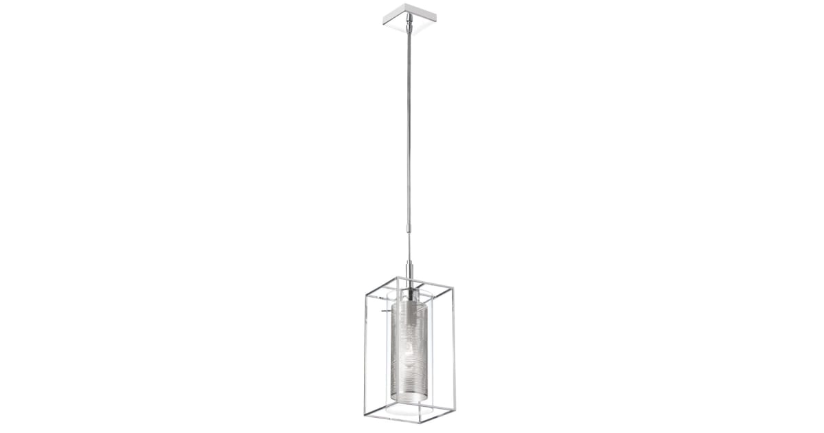 Dainolite CBE-71P-PC Cubo Single Light 7" Wide Pendant | Ferguson Home