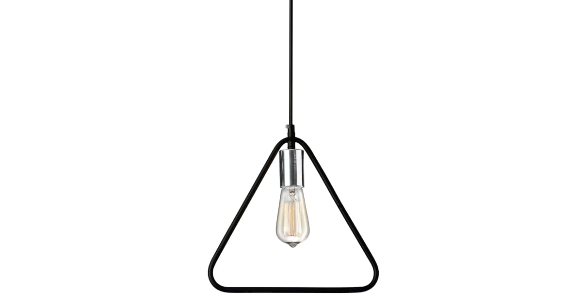 Dainolite GMT-121P-MB-PC Geometric Single Light 11" Wide Pendant ...