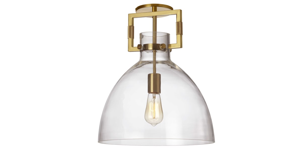 Dainolite LBY-151SF-AGB Liberty 14" Wide Semi-Flush Ceiling Fixture ...