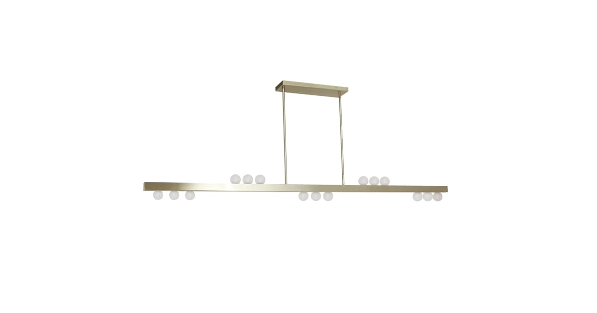 Dainolite RAL-7215HP-AGB Raleigh 15 Light 72" Wide Linear Chandelier ...