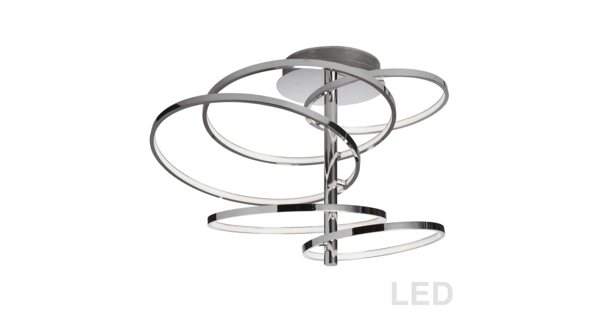 Dainolite VAL-285SF-PC Valarie 5 Light 21" Wide LED Semi-Flush Ceiling ...