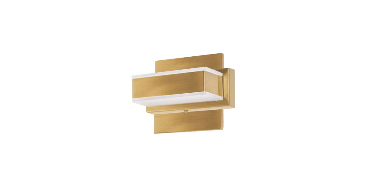 Dainolite VLD-215-1W-GLD Signature 2 Light 5" Tall LED Bathroom Sconce ...