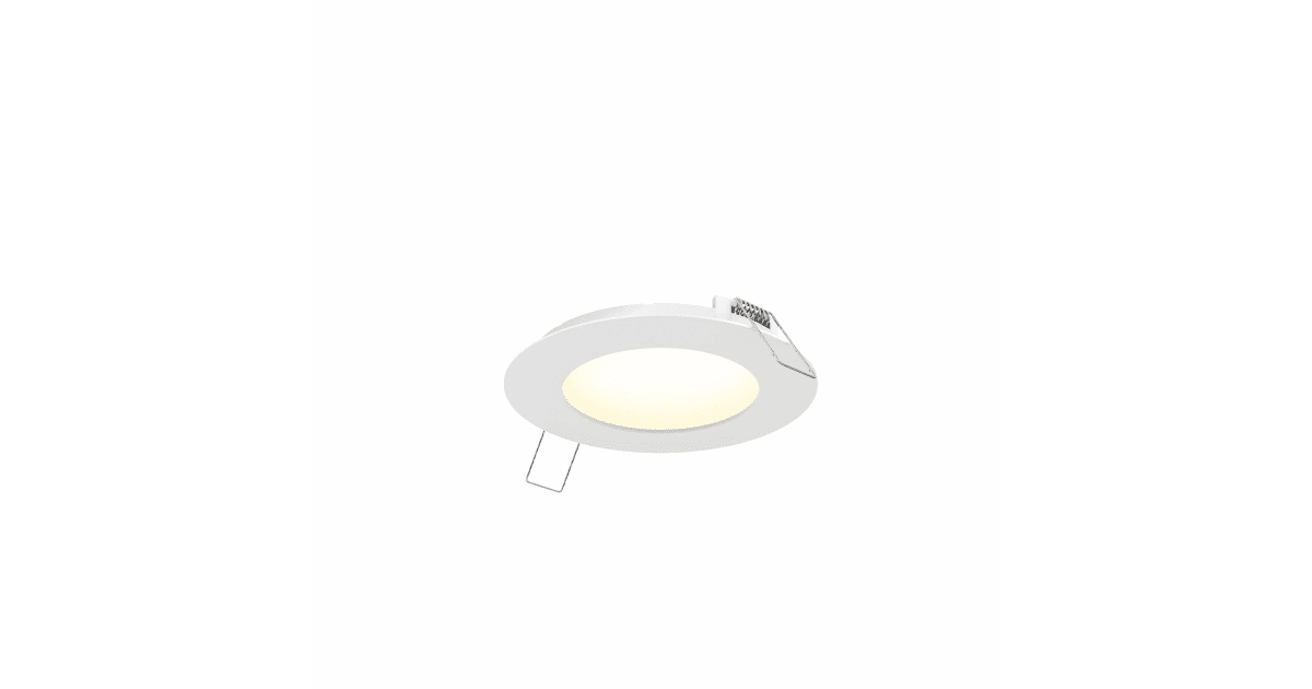 DALS Lighting 5004-FR-CC-WH Excel 4" Integrated LED Round Wafer Canless ...