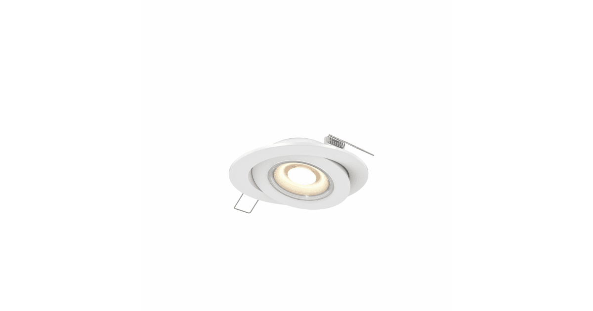 DALS Lighting FGM4-CC-V-WH Pivot 4" Integrated LED Adjustable Canless ...