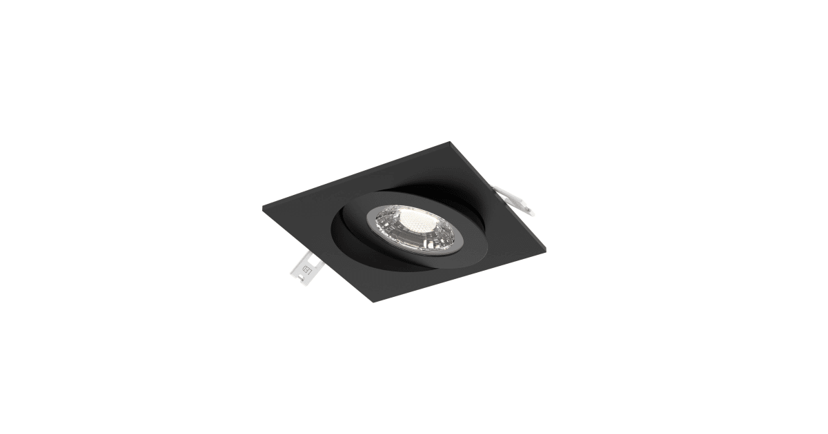 DALS Lighting FGM4SQ-CC-BK Pivot 4" Integrated LED Square Adjustable ...