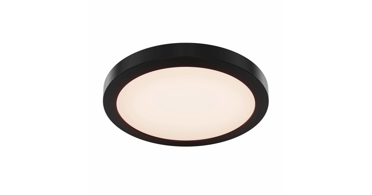 DALS Lighting FMM12-CC-BK Radiance 12" Wide Flush Mount Drum Ceiling ...