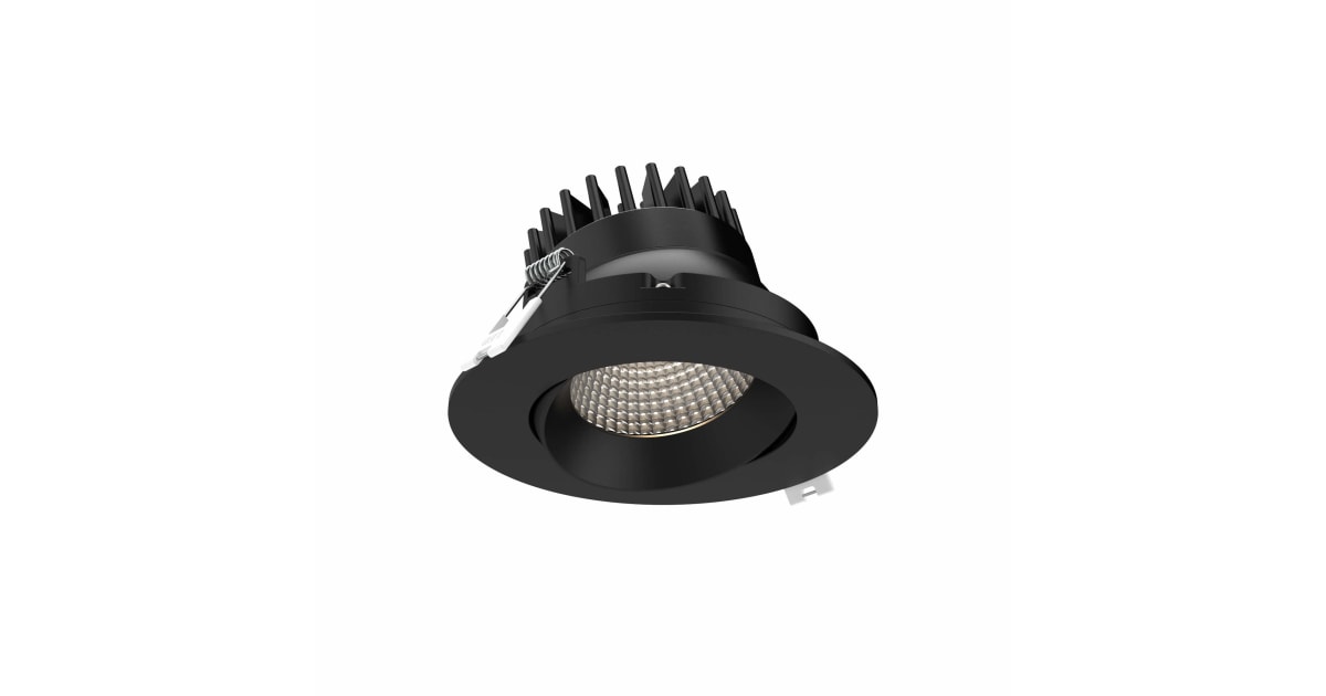 DALS Lighting GBR04-CC-BK Revolve 4" Integrated LED Round Adjustable ...