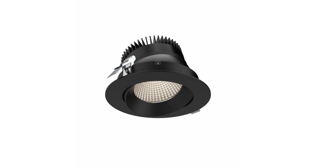 DALS Lighting GBR06-CC-BK Revolve 6" Integrated LED Round Adjustable ...