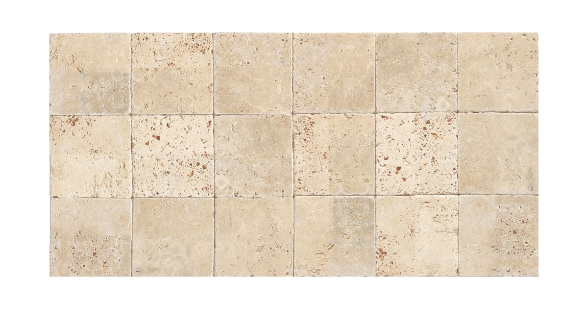 Daltile BE10441P Travertine Collection - 4" x 4" Square Wall & Floor ...
