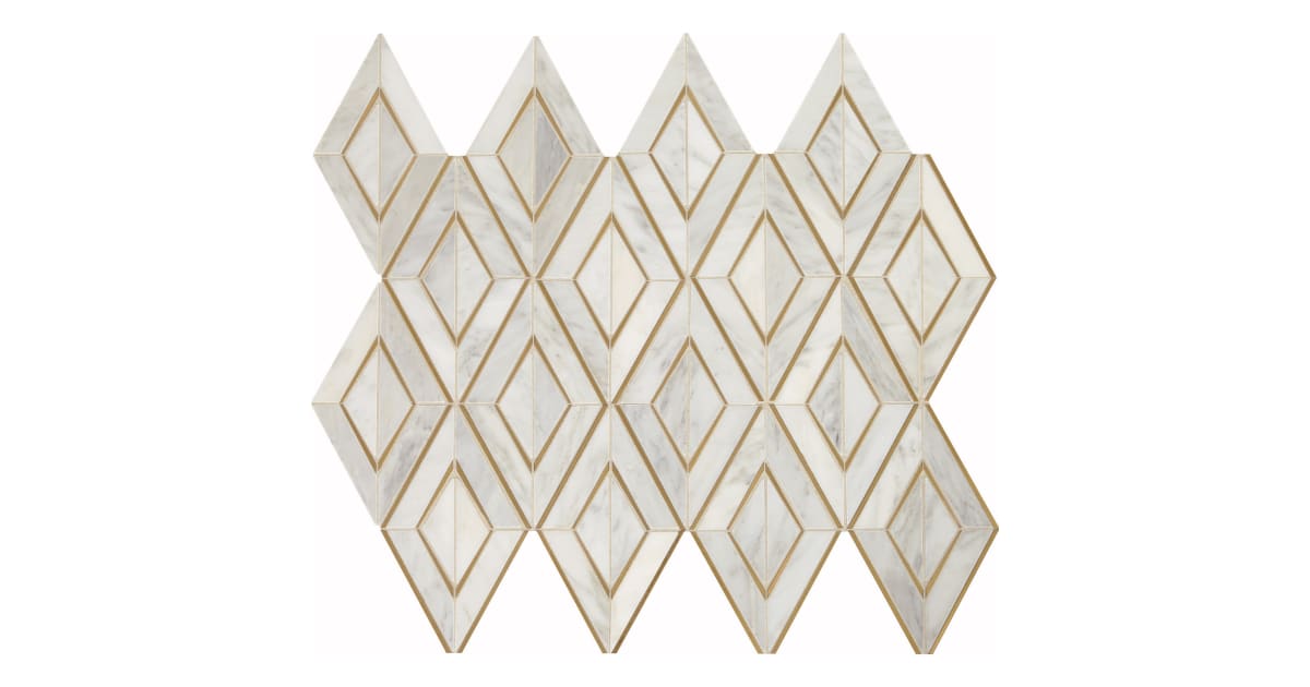 Daltile LV30DIAMDTMS1P Lavaliere - 12" x 10" Sheet Diamond Harlequin ...
