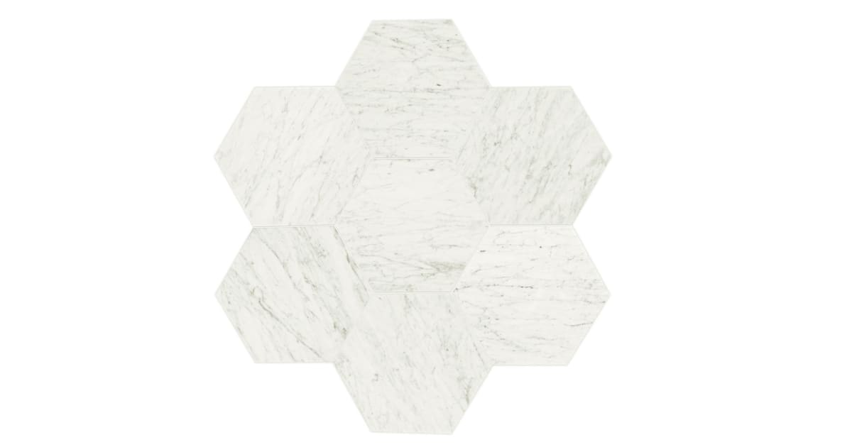 Daltile M7011821HEX1L Marble - 18" x 21" Hexagon Floor and Wall Tile ...