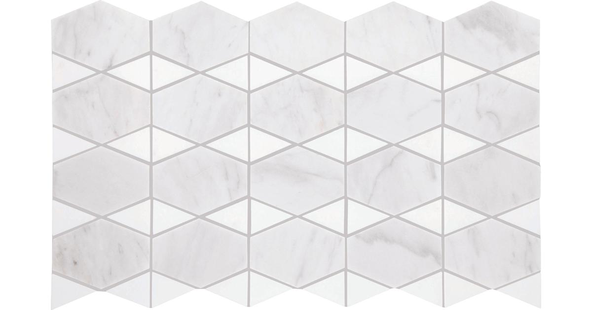 Daltile PT32REVERSEMSPL Perfit Mosaix - 18" x 12" Geometric Floor and ...