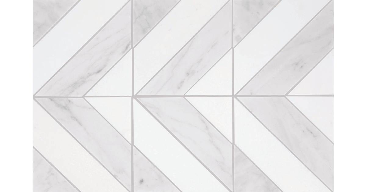 Daltile PT33DASHMSHN Perfit Mosaix - 18" x 12" Chevron Floor and Wall ...