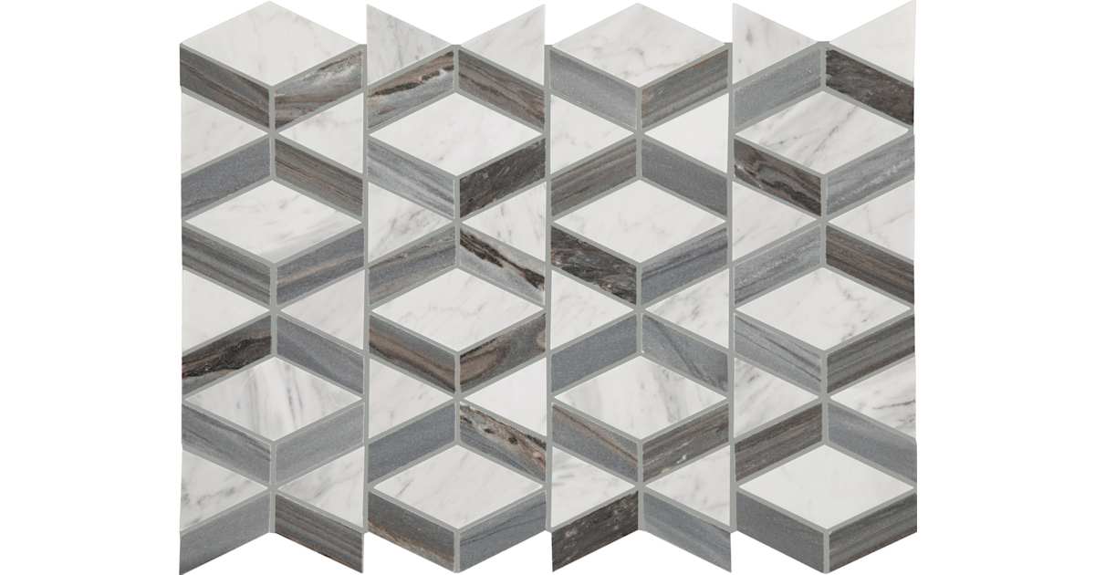 Daltile PT45HINGEMSPL Perfit Mosaix - 18" x 12" Chevron Floor and Wall ...