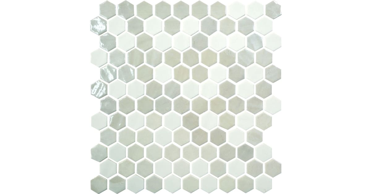 Daltile UP171HEXMS1P Uptown Glass - 1" x 1" Hexagon Wall Tile - Glossy ...