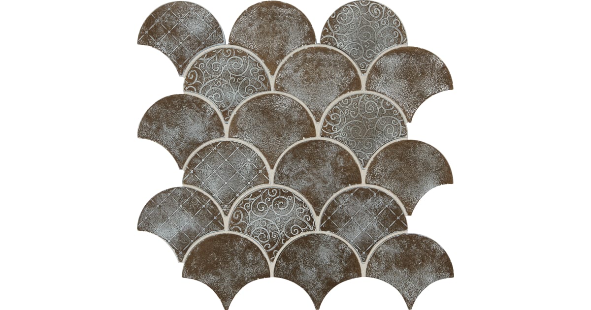 Daltile VM033FANMS1P Vintage Metals - 11" x 11" Random Wall Mosaic Tile ...