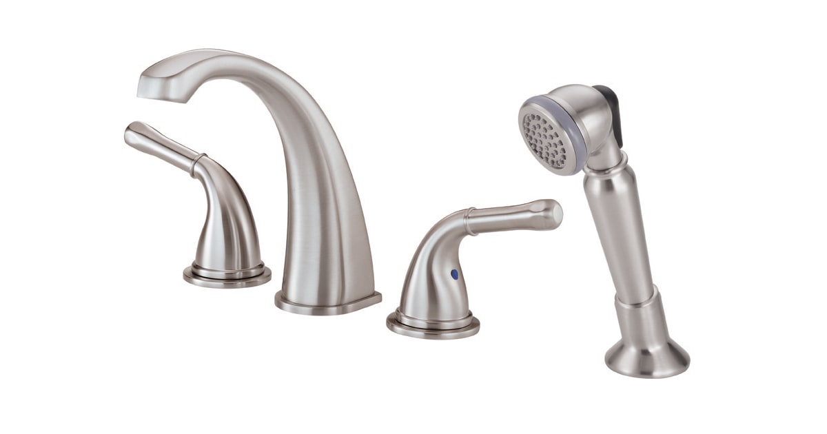 Danze D301771BN-AC0ED011154 Deck Mounted Roman Tub Filler Trim and ...