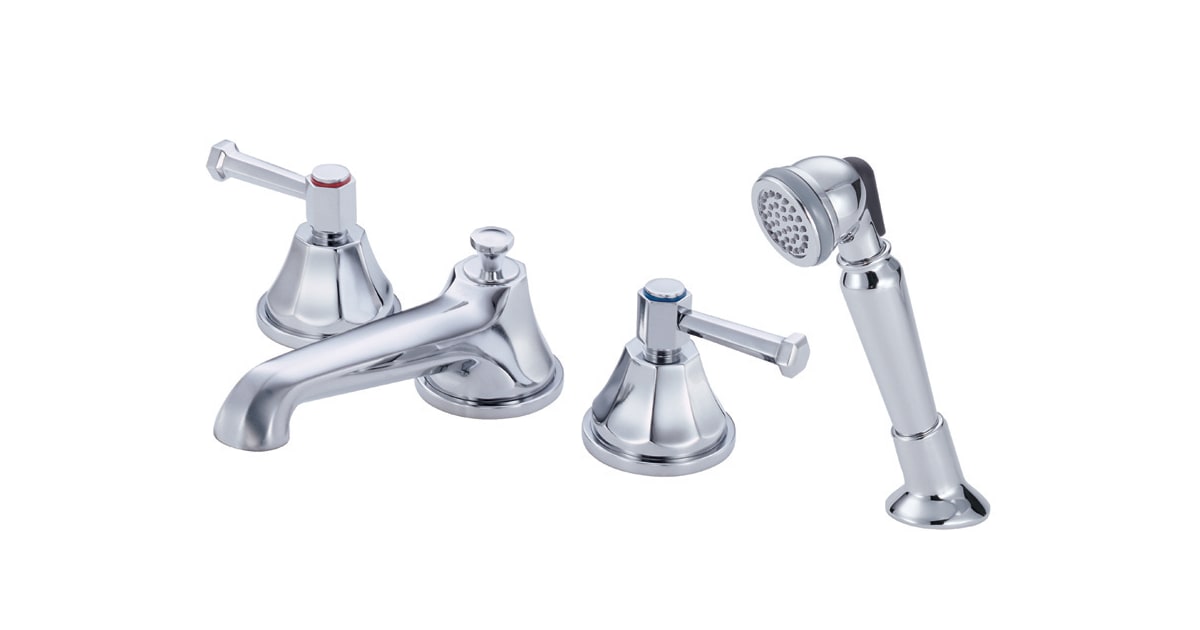 Danze D304768 Double Handle Roman Tub Faucet with Metal Lever Handles ...