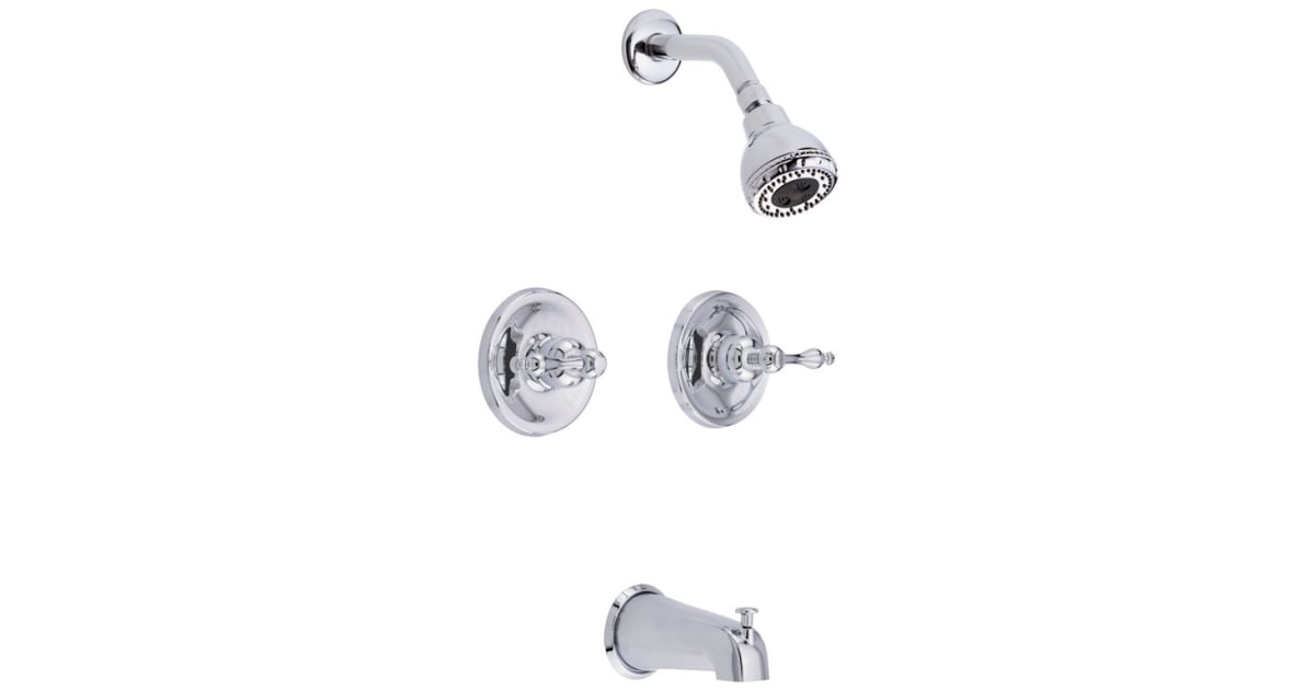 Danze D500155-AC0ED011157 Double Handle Pressure Balanced Tub and ...