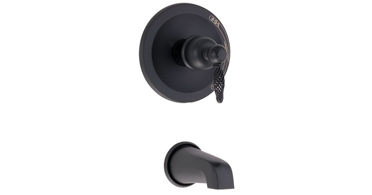Danze D500650BST Pressure Balanced Wall Mounted Bathtub Faucet Package ...
