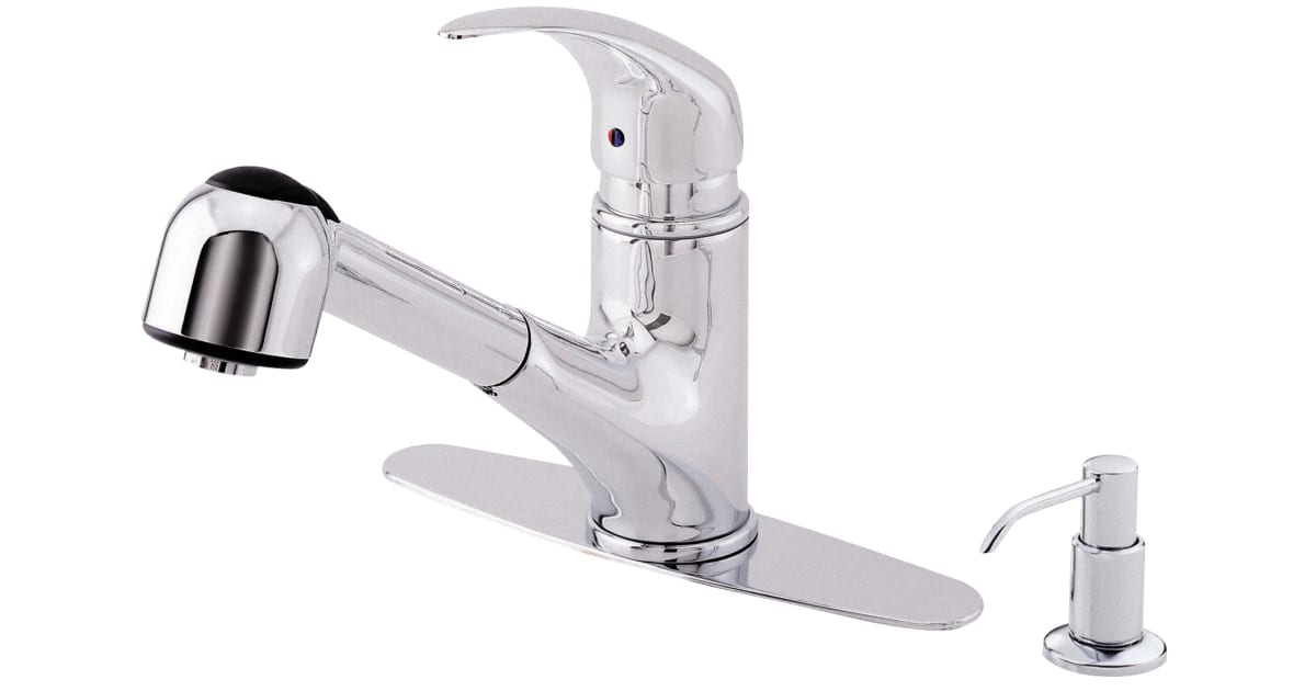 Danze D454412 Melrose Pullout Spray Kitchen Faucet - Includes Soap ...
