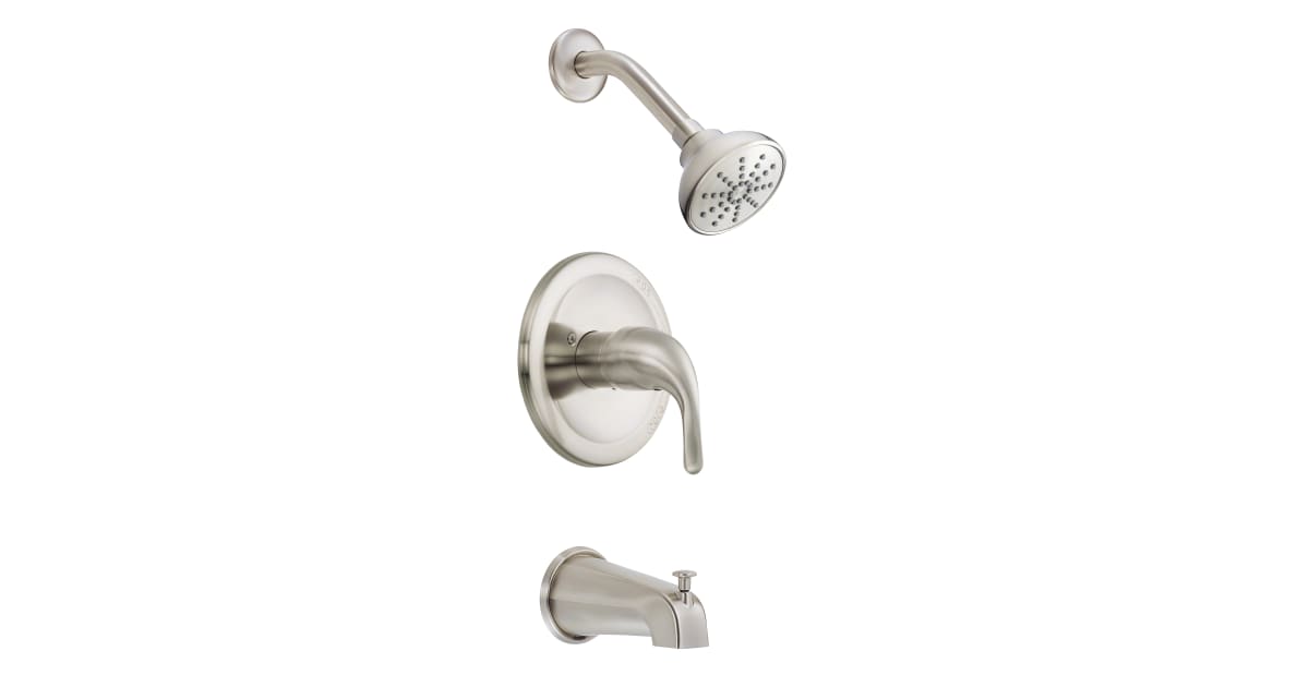 Danze D502011BNT Melrose 2 GPM Single Handle Tub and Shower Trim with ...