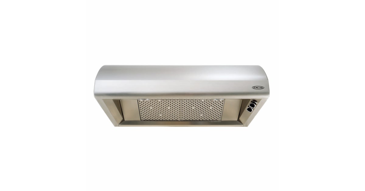 DCS 70632 36" Euro Wall Mount Range Hood with 600 CFM, 2 Level Halogen ...