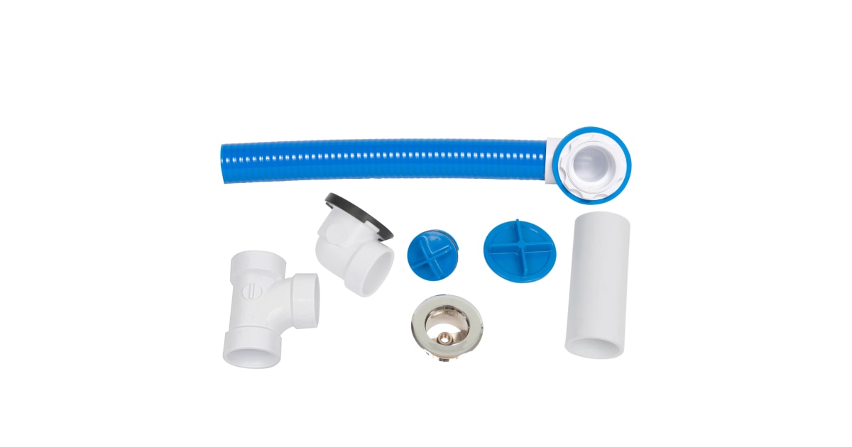 Dearborn F16P9975 True Blue FLEX 1-1/2" Tub Drain Kit - with Overflow ...
