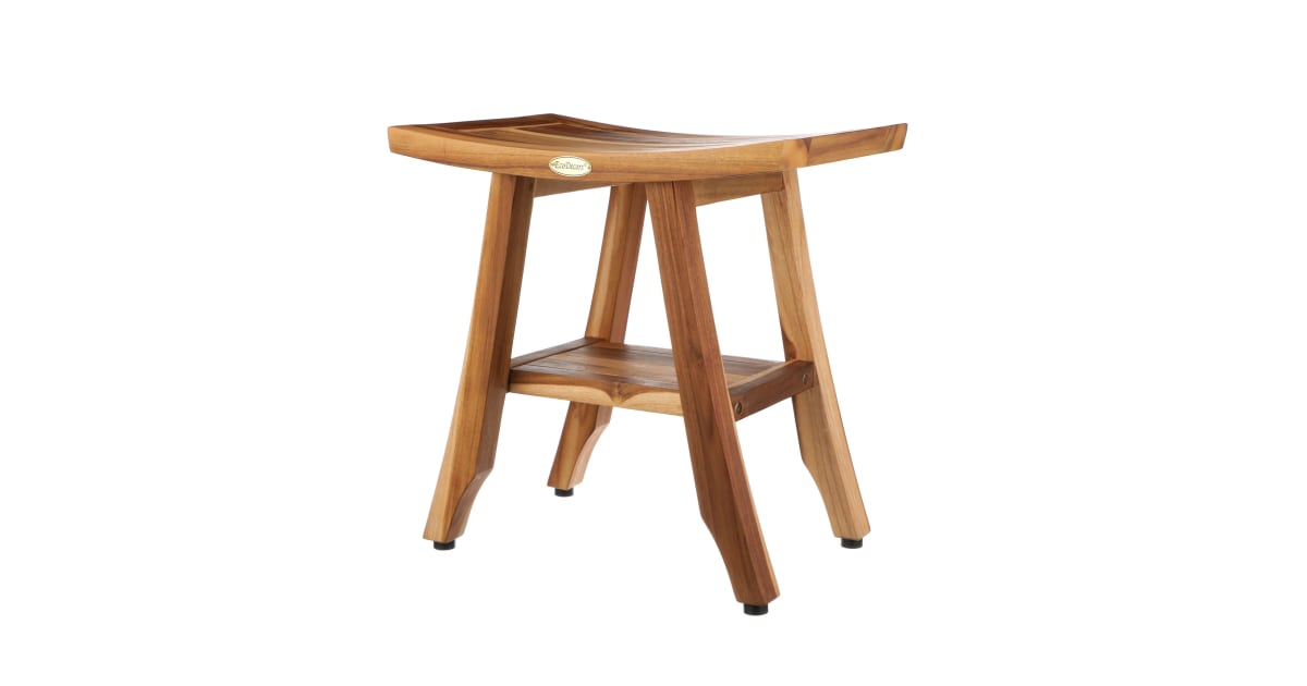 DecoTeak ED993 Satori 18" Solid Teak Shower and Bathroom Bench with ...