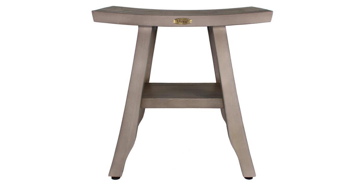 DecoTeak GR167-B Satori 18" Teak Shower Bench with Shelf | Ferguson Home