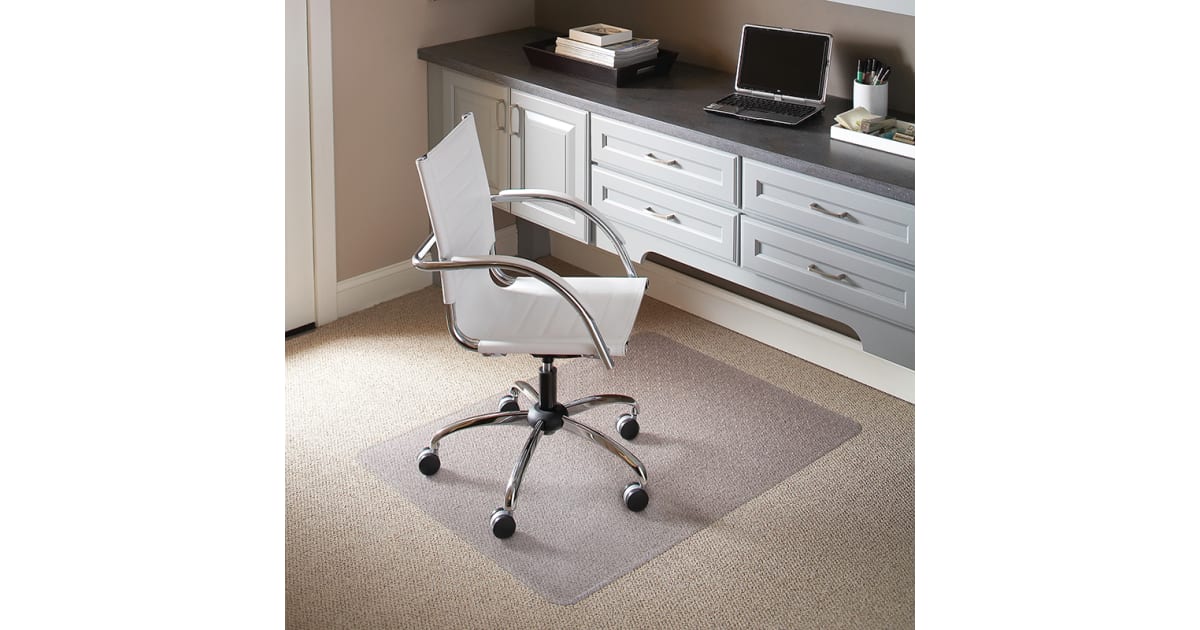 Delacora MAT-121712-GG 45" X 53" Large Carpet Chair Mat - Office Chair ...