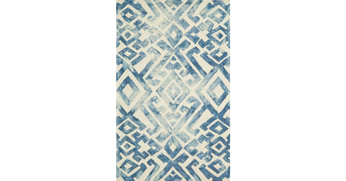 Delacora 30280 Viviana 5' x 8' Wool Hand Tufted Geometric Rectangular ...