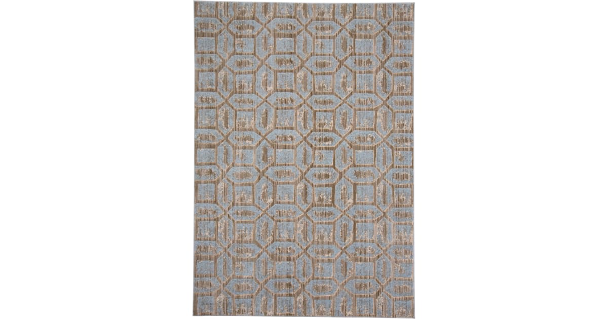 Delacora 30475 Cloquet 4-1/4' x 6-1/4' Geometric Rectangular Area Rug ...
