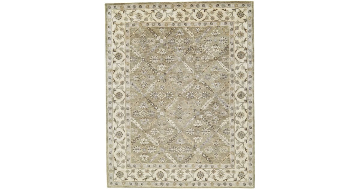 Delacora 30516 Chacra 8' x 11' Wool Hand Tufted Traditional Rectangular Area Rug From the Brava ...
