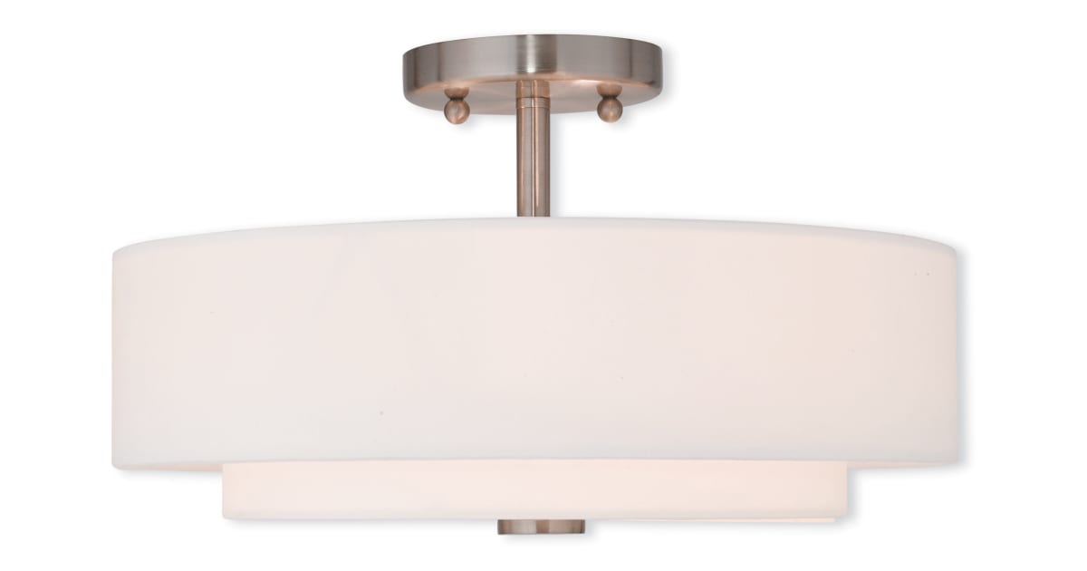Delacora 51044-91 Claremont 3 Light Semi Flush Ceiling Fixture ...