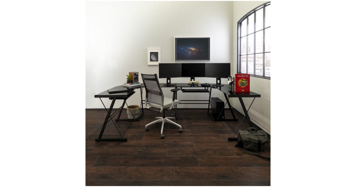Delacora BD2D51L29 Command Center 51" W U Shaped Gaming Desk Station ...