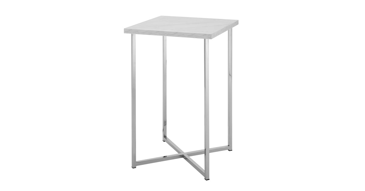 Delacora BDF16LUXMCR Modern Glam 16" Square Side Table | Build.com