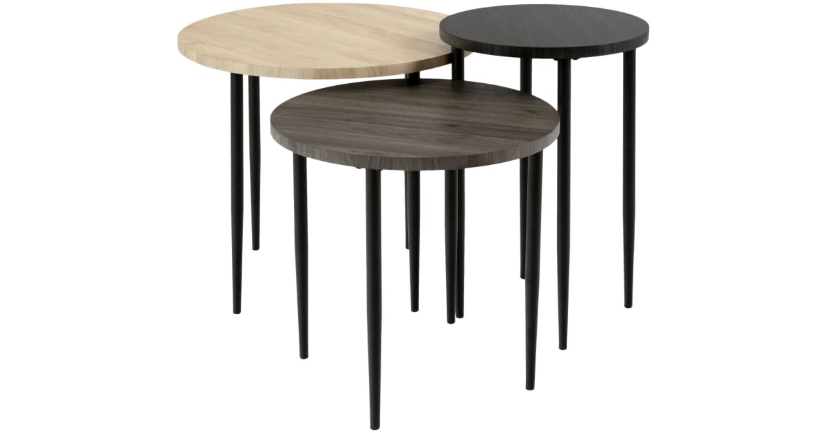 Delacora BDF3PNESTCTBH Brittany - Mid-Century Modern 3 Piece Round ...