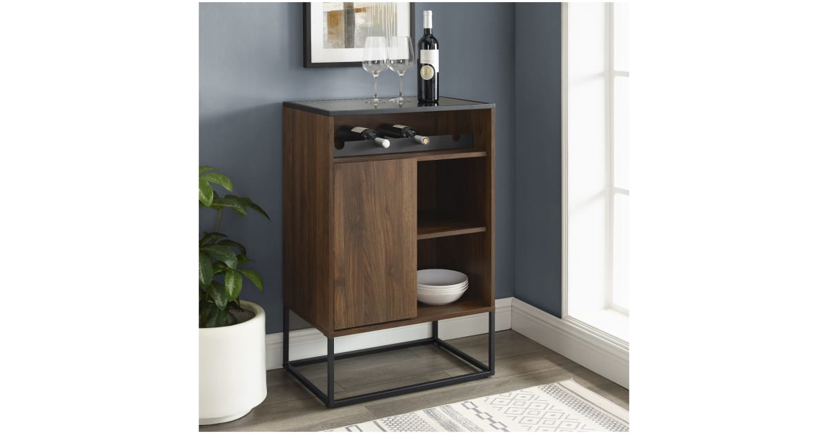 Delacora BDU24WILBCDW Industrial 24" W Glass Top Bar and Wine Cabinet | Build.com